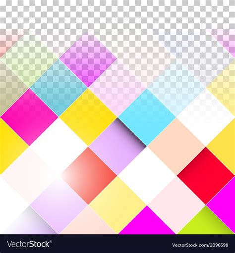 Abstract Background Transparent Colorful Squares