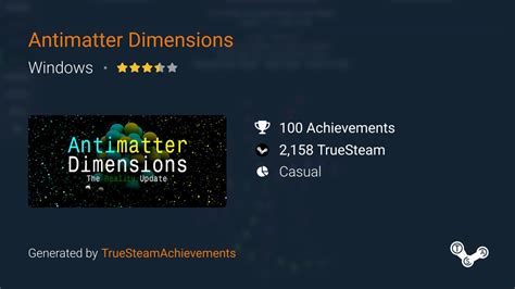 Antimatter Dimensions Achievements Truesteamachievements
