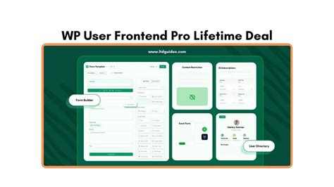 Wp User Frontend Pro Lifetime Deal Ultimate Membership Solution For Wordpress