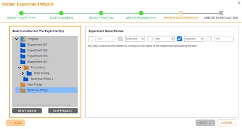 creating multiple screen experiments using screen experiment wizard