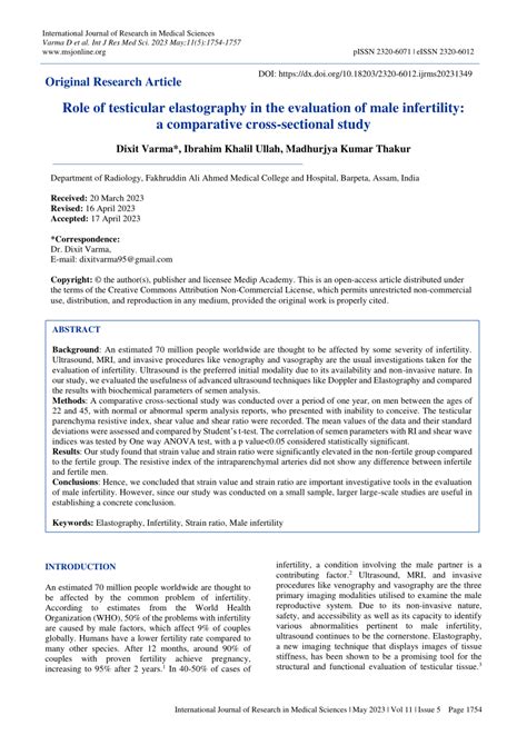 Pdf Role Of Testicular Elastography In The Evaluation Of Male