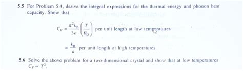 Solved 55 For Problem 54 Derive The Integral Expressions