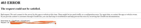 403 ERROR The Request Could Not Be Satisfied AWS Re Post