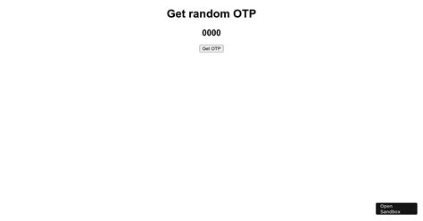 Otp Generator Codesandbox