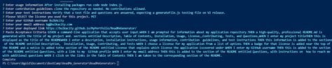 Readme Generator Module Readmegenerator