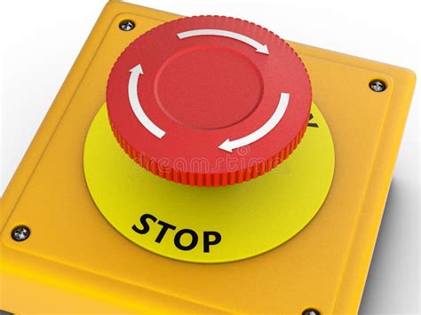 Emergency Stop Push Button Symbol Sign Vector Illustration Isolate On