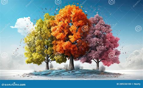 Tree Changing Color Stock Photo Image Of Colors Design