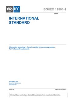 ISO IEC Standards For Generic Cabling OTT Resources