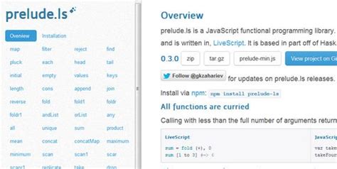 Prelude Ls Is A Javascript Functional Programming Library It Is The