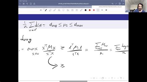 sgt lecture 3c the extreme eigenvalues of the adjacency matrix youtube