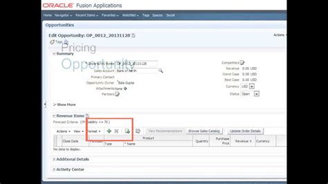 Pricing And Orders With Oracle Fusion Sales Cloud Youtube