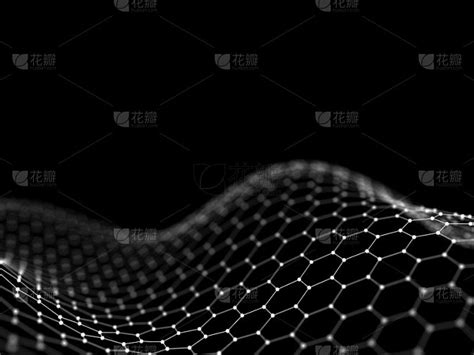 计算机几何数字连接结构。商业智能技术背景。二进制代码算法深度学习。抽象的3 D渲染。人工智能