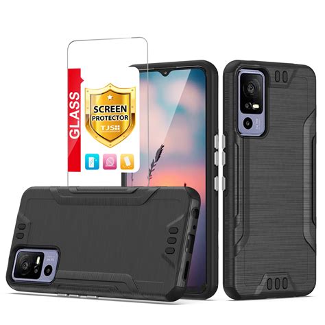 Tjs Tcl 40 Xe 5g Smartphone Case Tempered Glass Protector Shockproof