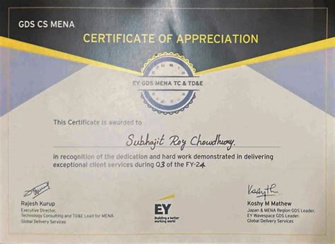 Subhajit Roy Chowdhury On Linkedin Thank You Ey Gds Mena Leadership