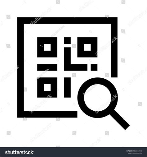 Qr Code Search Line Vector Isolate Stock Vector Royalty Free