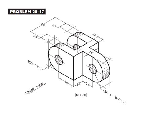 Solved Given Below The Isometric Drawing Of Ashaped Block F7b Isometric Drawing Autocad