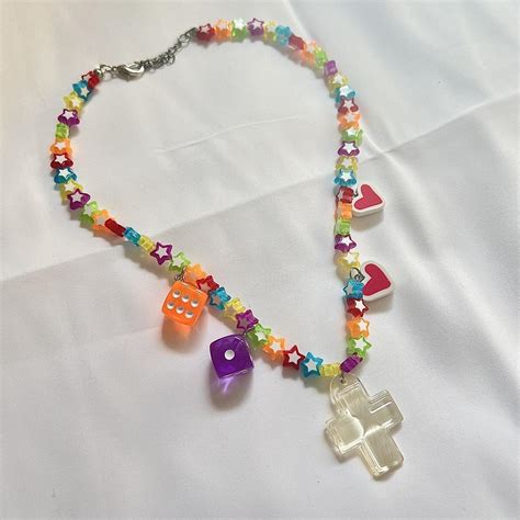 Dolls Kill Party Favor Beaded Necklace Condition Depop