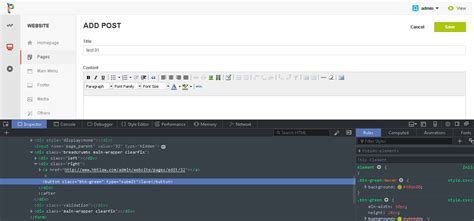Php Im Not Able To Click Save Button For Posting A News
