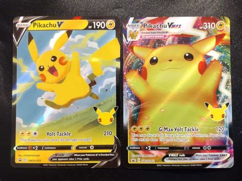 Mavin Pikachu VMAX SWSH062 V SWSH143 Full Art Black Star Promo