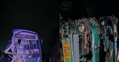 ओडिशा में दर्दनाक सड़क हादसा 2 बसों की टक्कर में परिवार के 12 लोगों की