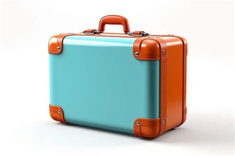 Premium Ai Image 3d Rendered Suit Case On Isolated White Background