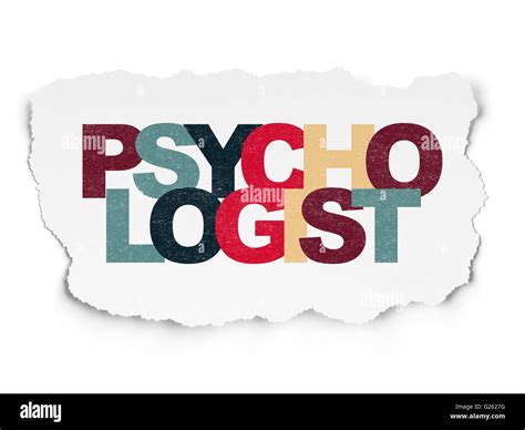 Health Concept Painted Multicolor Text Psychologist On Torn Paper