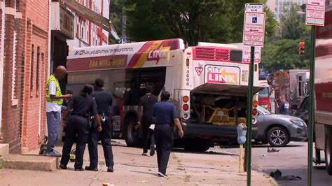 Mta Bus Crash Today At Least 17 Injured After Baltimore Bus Crash