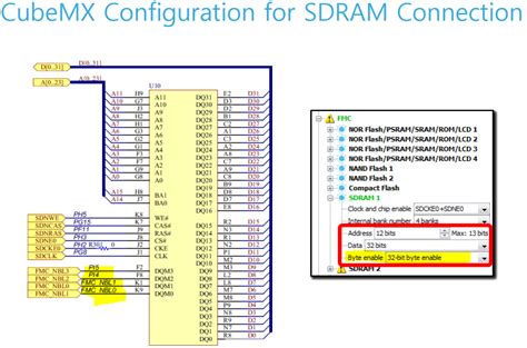 stm32 fmc and 16b sdram but 8b bus stmicroelectronics community