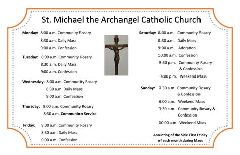 Saint Mark Catholic Church Mass Schedule
