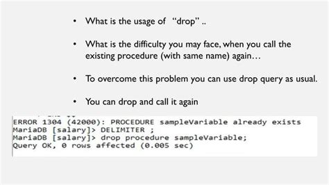 Essential SQL Techniques Variables Delimiters And Procedure Creation PDF