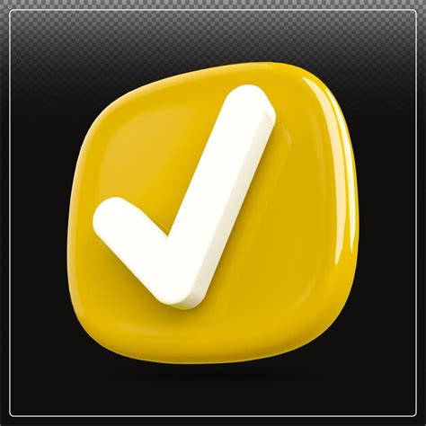 Premium PSD 3d Icon Checkmark