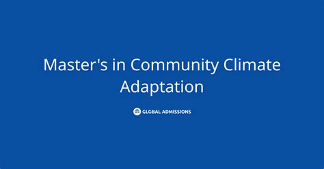 Masters In Community Climate Adaptation At Worcester Polytechnic