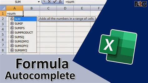 এক্সেল autocomplete feature for formulas ms excel bangla tutorial