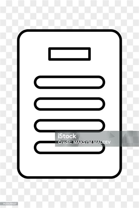 Ikon Kertas Dokumen Tanda Kerangka Ilustrasi Piktogram Dokumen