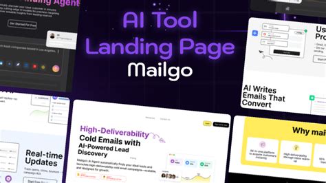 Ai Agent Landing Page Design Ai Tool Website Design Example Ui