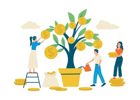 árbol Del Dinero Crecimiento De Los Ingresos Personas PNG Ganando