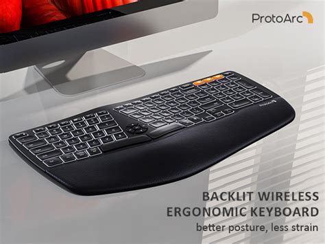 Mua Protoarc Backlit Wireless Ergonomic Keyboard Ek01 Bluetooth Ergo