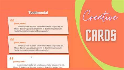 How To Make Testimonial Cards Only CSS Allustrode Css Javascript Webdeveloper Viralvideo