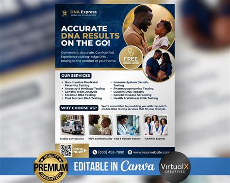 Mobile Lab Testing Flyer Medical Dna Testing Dna Lab Service