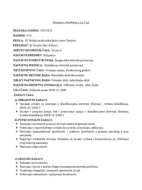 Klasifikacija Dusevnih Oboljenja Pdf