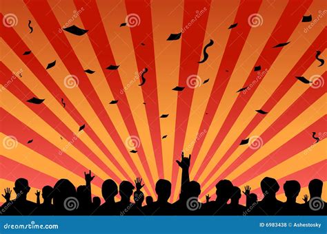 Party Festival Crowd Stock Vector Illustration Of Stylised 6983438