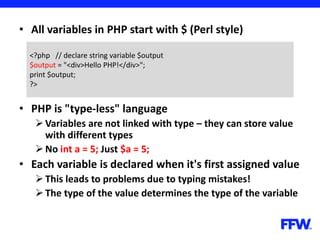 Introduction In Php PPT