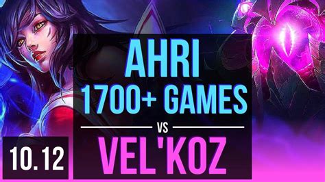 AHRI Vs VEL KOZ MID 3 1M Mastery Points 1700 Games KDA 12 3 20