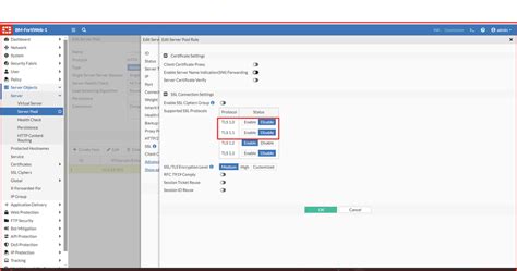 technical tip disable tls 1 0 and 1 1 in fortiweb fortinet community