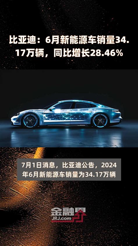 比亚迪：6月新能源车销量3417万辆，同比增长2846 快报凤凰网视频凤凰网