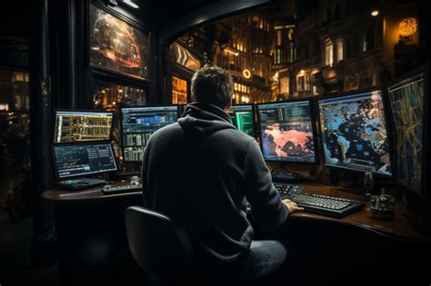 A Man Analyzing Stock Market Trading Graphs Chart On Computer Screen