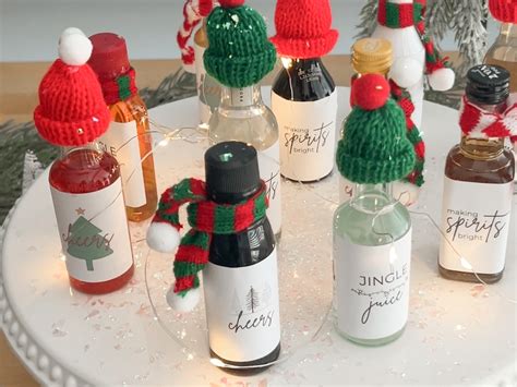 Mini Liquor Bottle Favors Or Stocking Stuffers With Free Printable