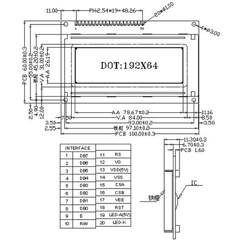 192x64 그래픽 도트 매트릭스 Lcd 모듈od 100x60 공급업체 및 공장 중국 도매 가격표 Panasys