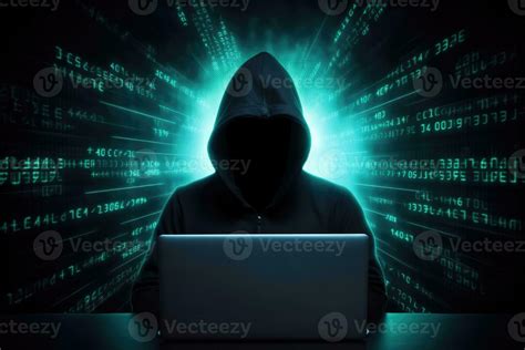 Ai Generated Network Man Binary Crime Digital Laptop Coding Technology