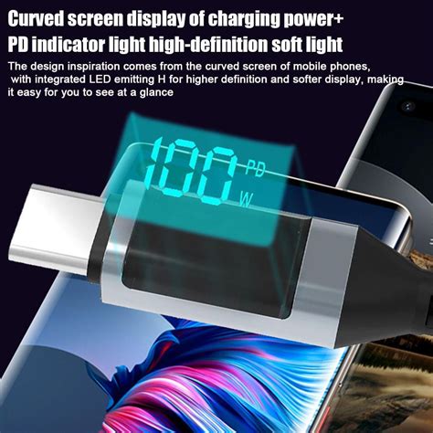 Qhudlv 100w Type C To Type C Super Fast Charging Usb 2 Meter Cable